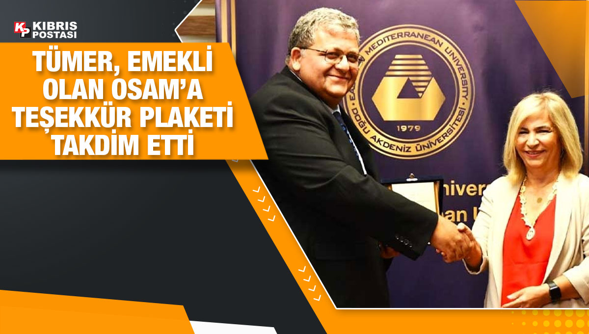 DAÜ Rektör Vekili Prof. Dr. Mustafa Tümer'den Prof. Dr. Ülker Vancı O