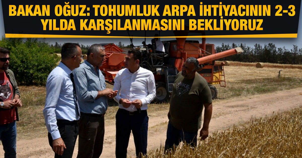 Yeni arpa çeşitleri Reşat Bey ve Beşparmak tohumluk üretimi için üret